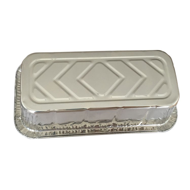 Disposable aluminum foil bread baking container
