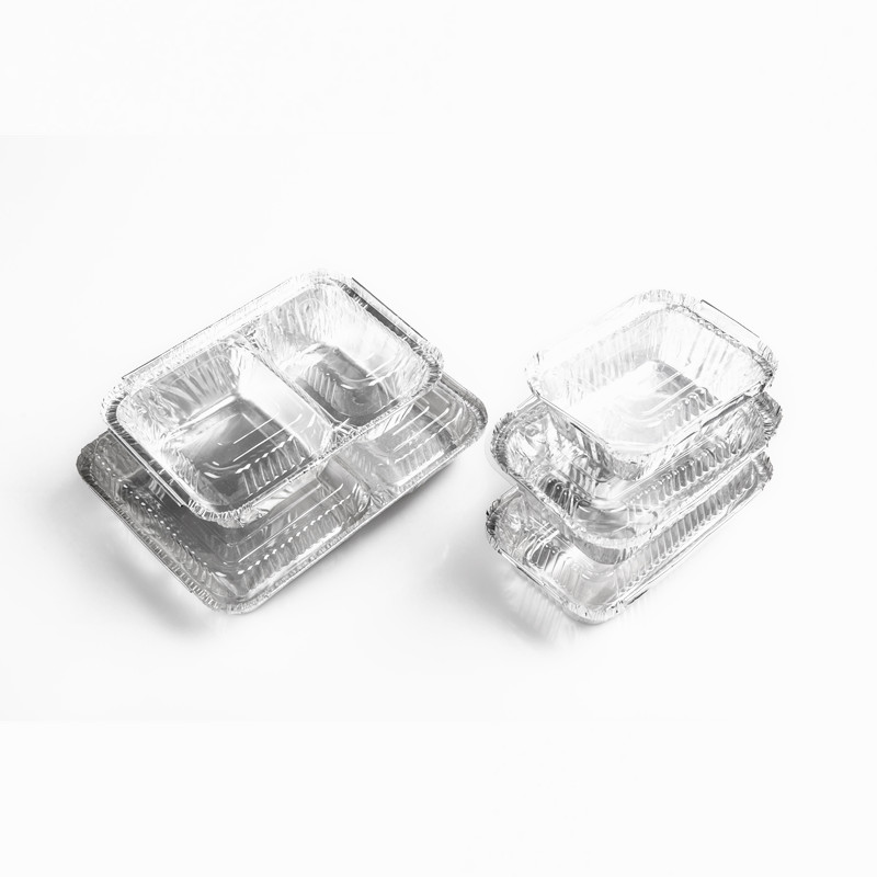 Aluminum foil trays for fast food packing