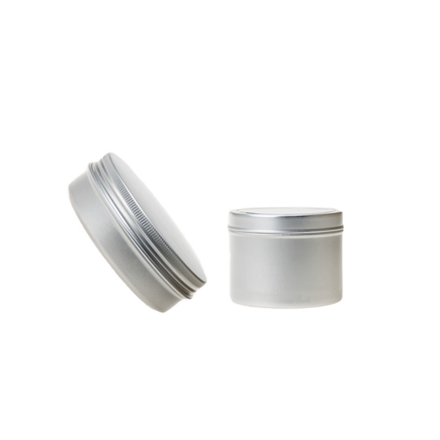 Cbd aluminum jars with screw lid