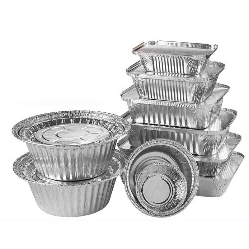 Disposable food aluminio square baking tray