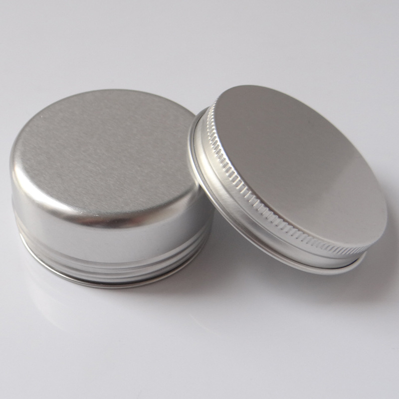 Silver metal aluminium jars with screw lid | Aluminium Container ...